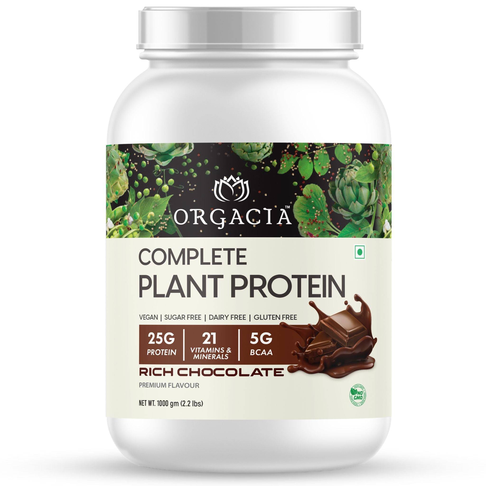 Orgacia Complete 25g Plant Based Protein Powder For Men & Women